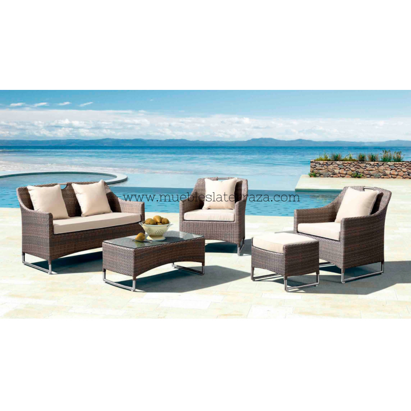 muebles tejidos en rattan sintetico